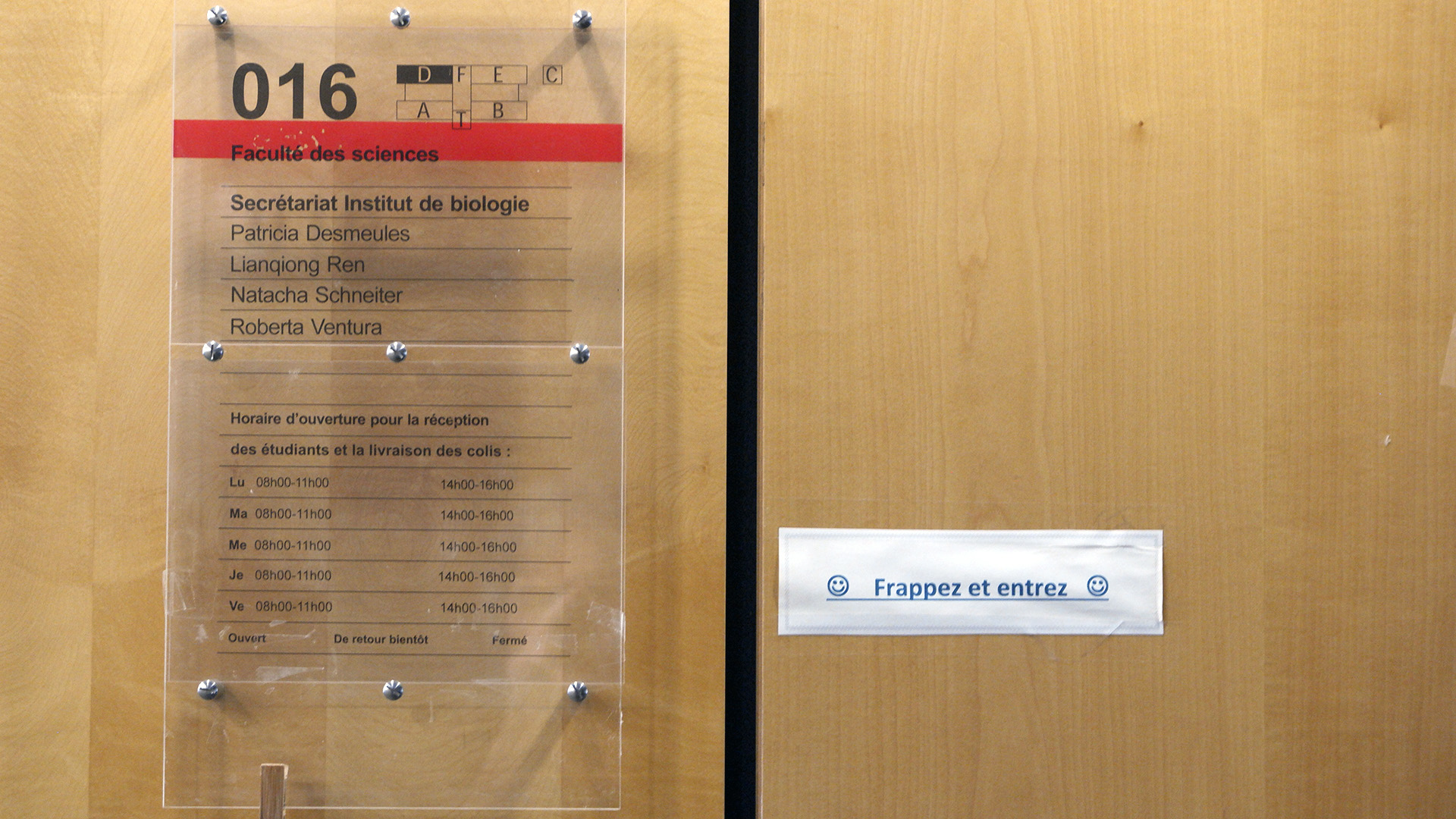 Secretariat - Institute of Biology